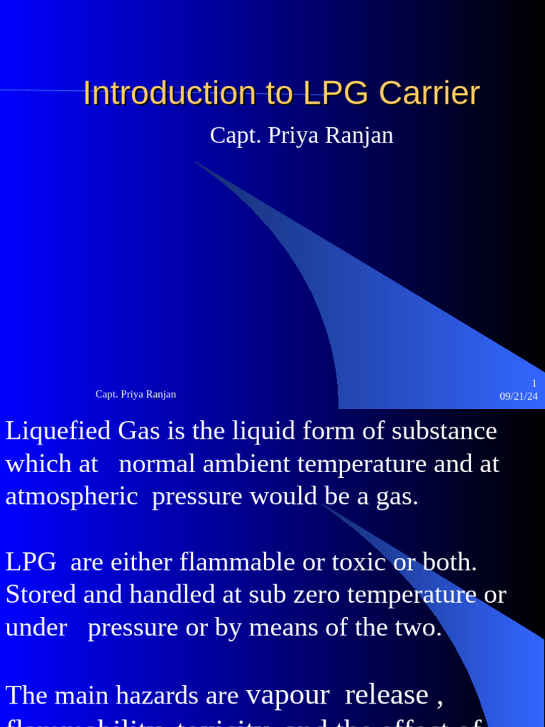 Introduction To LPG Carrier | PDF