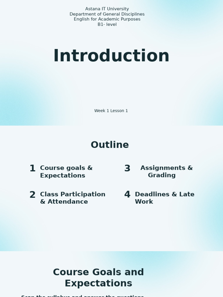 Week 1 Lesson 1 Intro | PDF