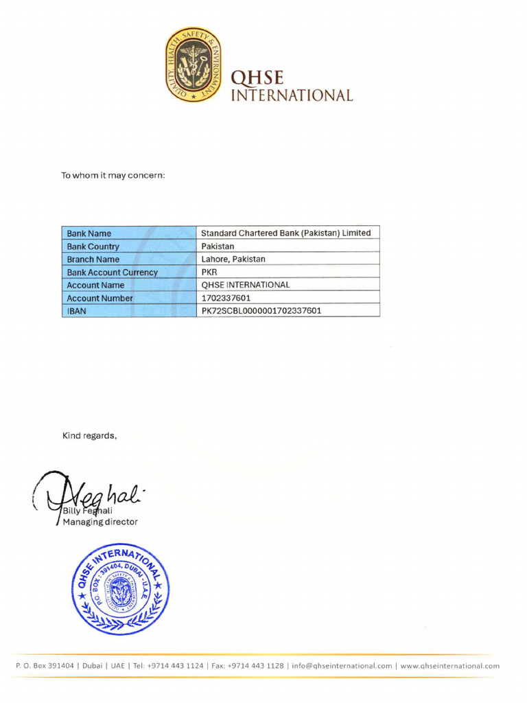 SCB Bank Details | PDF