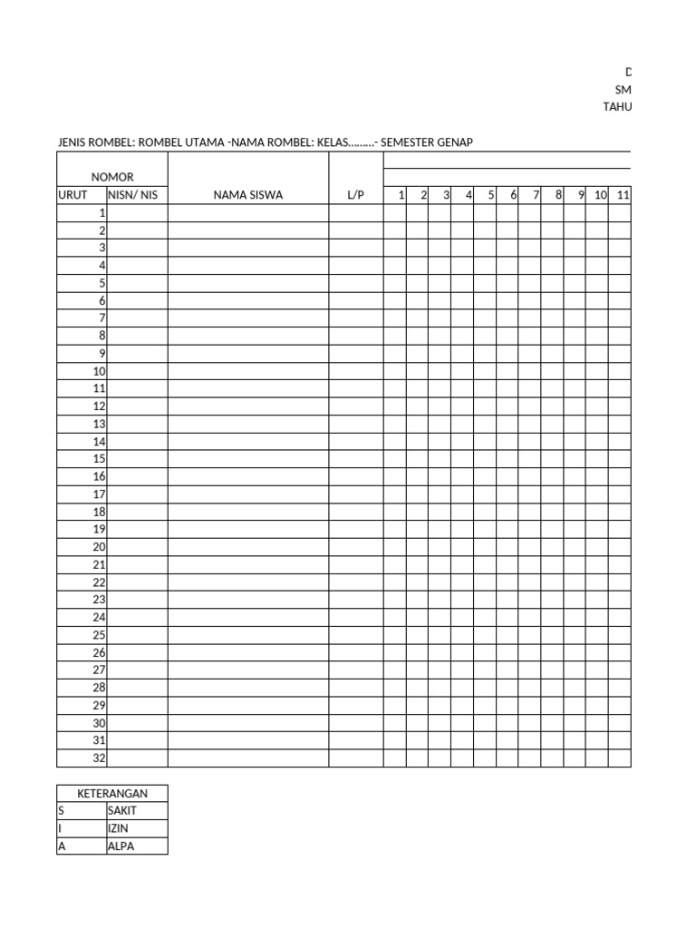 Rekap Absen 2024 | PDF