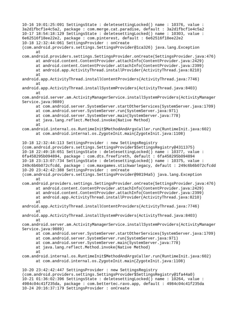 Settings Provider | PDF