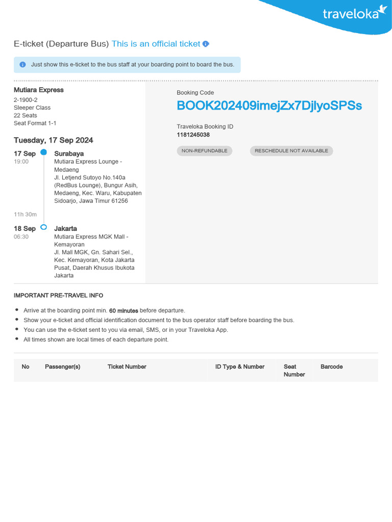 BUS AWAY E-Ticket-2 | PDF