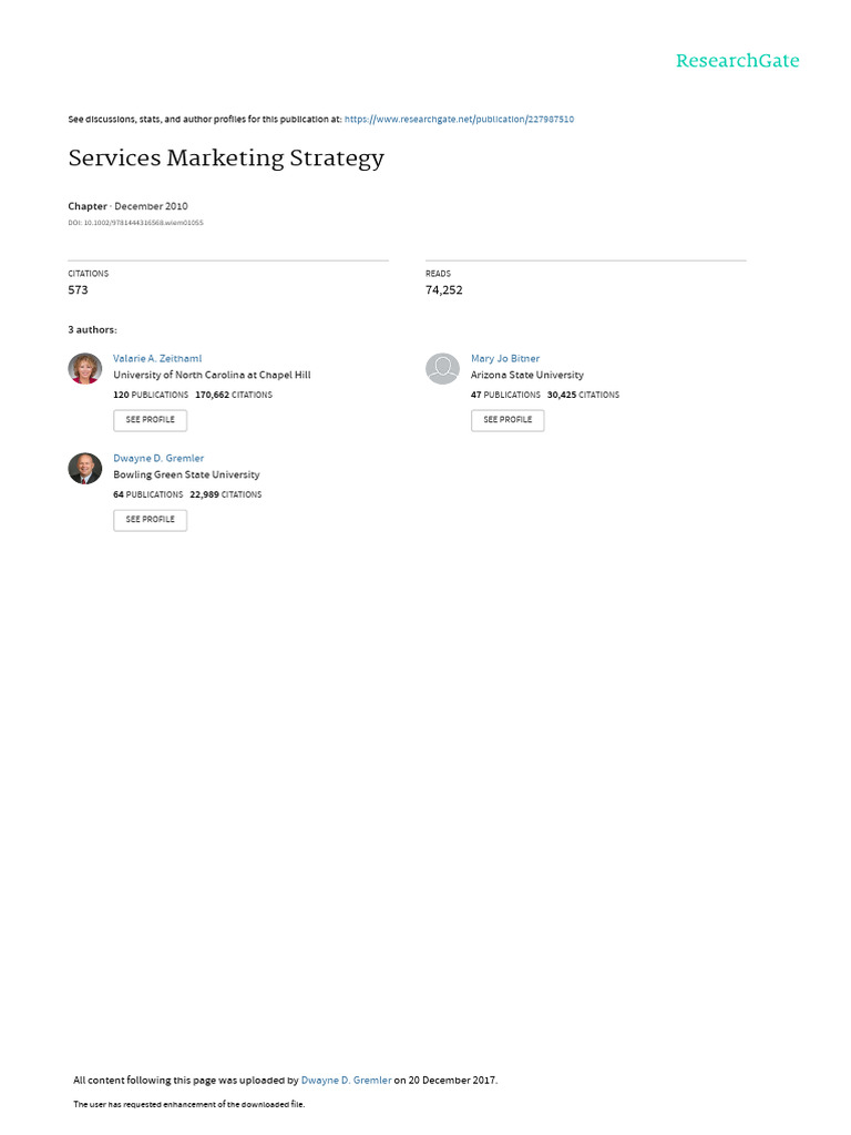 Services Marketing Strategy | PDF