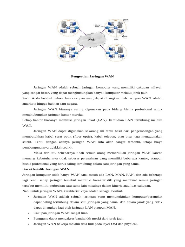 Pengertian Jaringan WAN | PDF