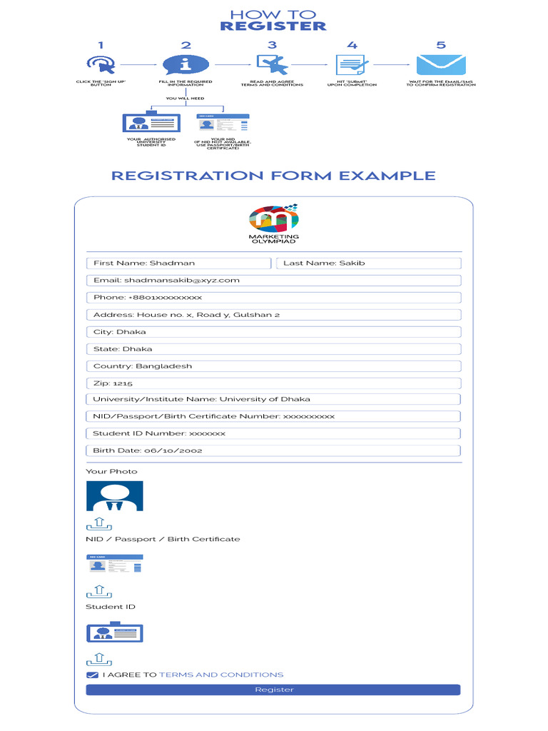 Marketing Olympiad Registration Pictorial | PDF