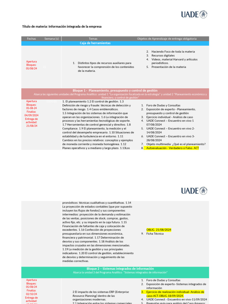V11108 00 Cronograma 01 2C-2024 | PDF