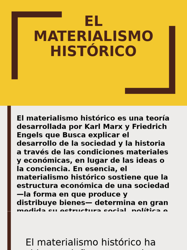 El Materialismo Histórico | PDF