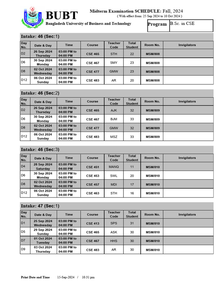 CSE Day 15 9 2024 | PDF