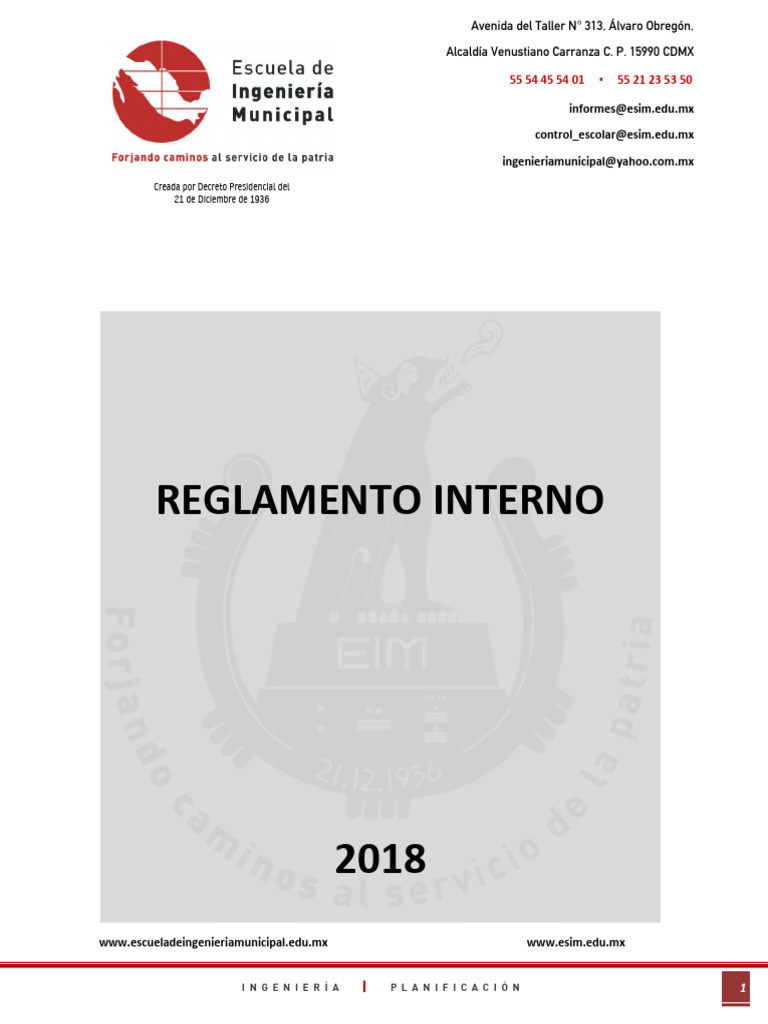2018 Reglamento Eim | PDF
