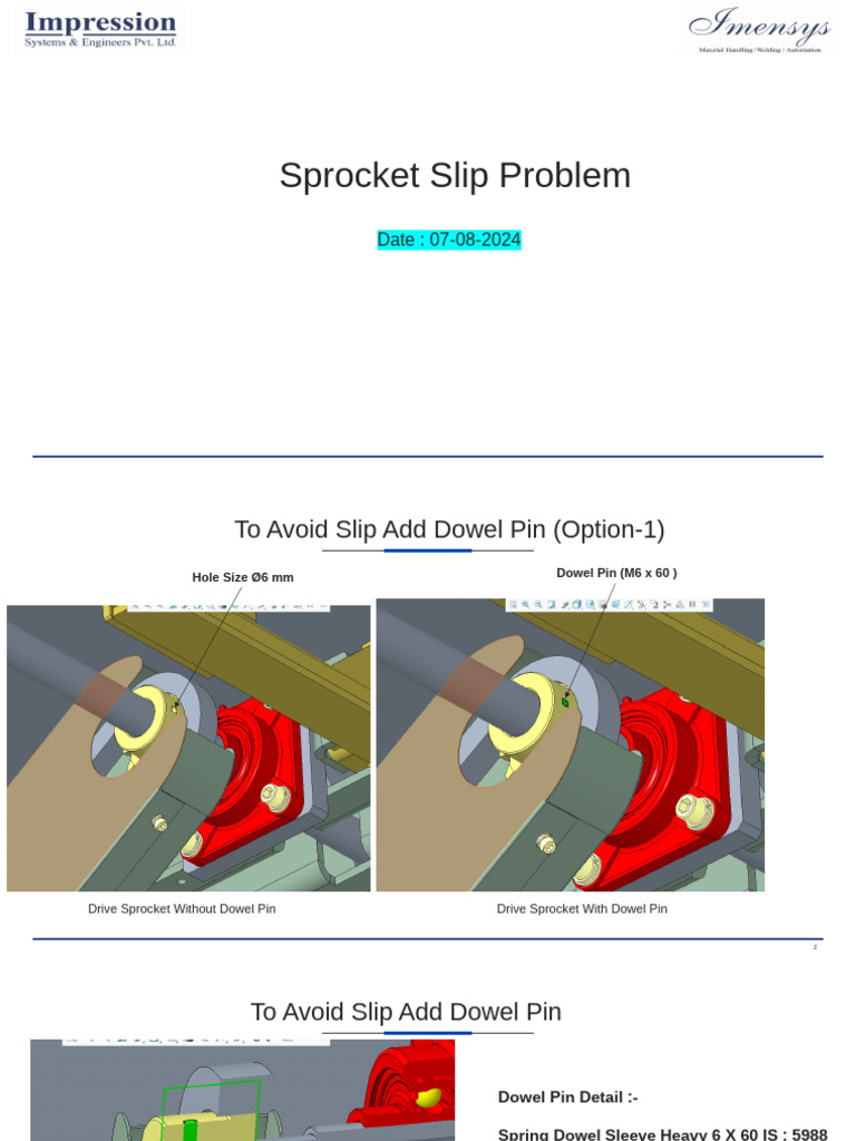 Sprocket Slip Problem R1 | PDF