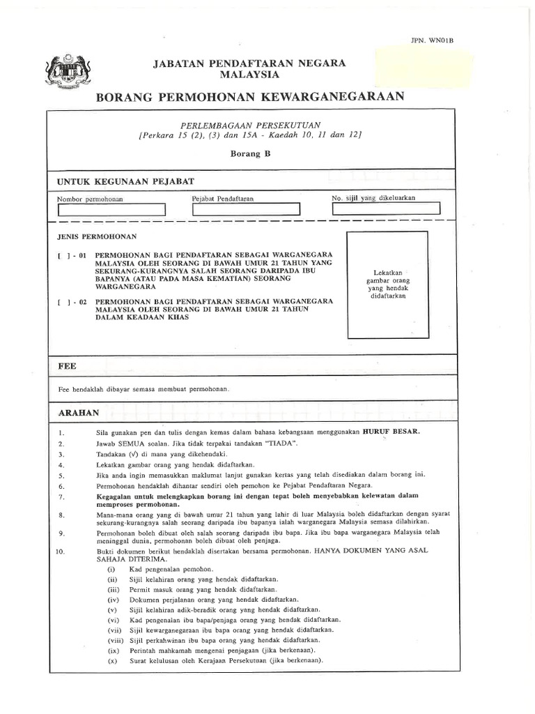Birth Registration Form B | PDF