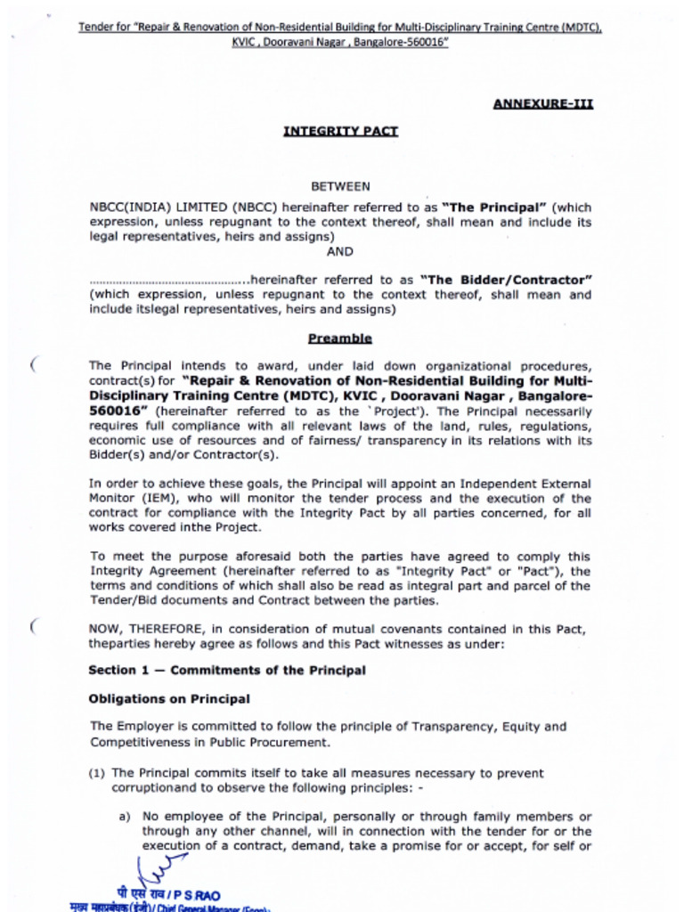 Integrity Pact | PDF