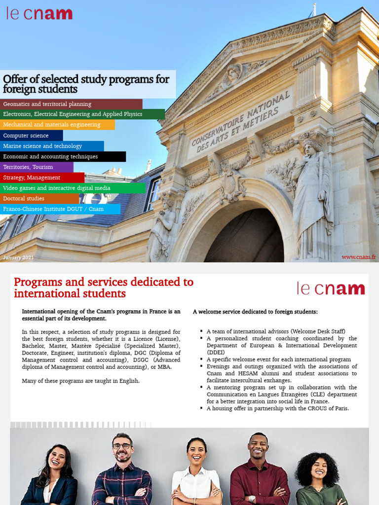 Brochure Study Programs For Foreign Students 2021 EN Rev | PDF