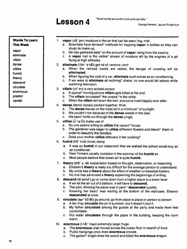 Lesson 4 - 504 Absolutely Essential Words | PDF