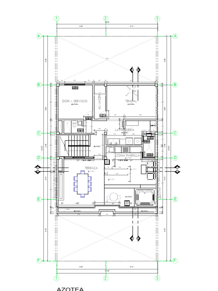 Plano Arquitectura Azotea | PDF