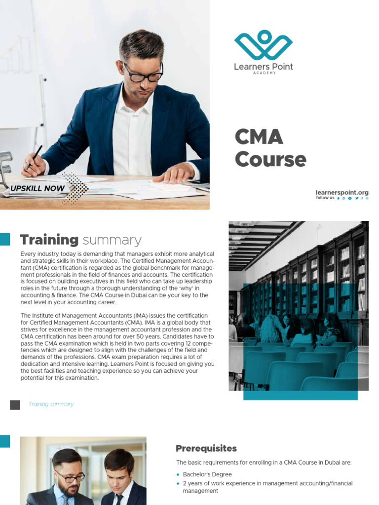 CMA Course | PDF | Management Accounting | Accountant