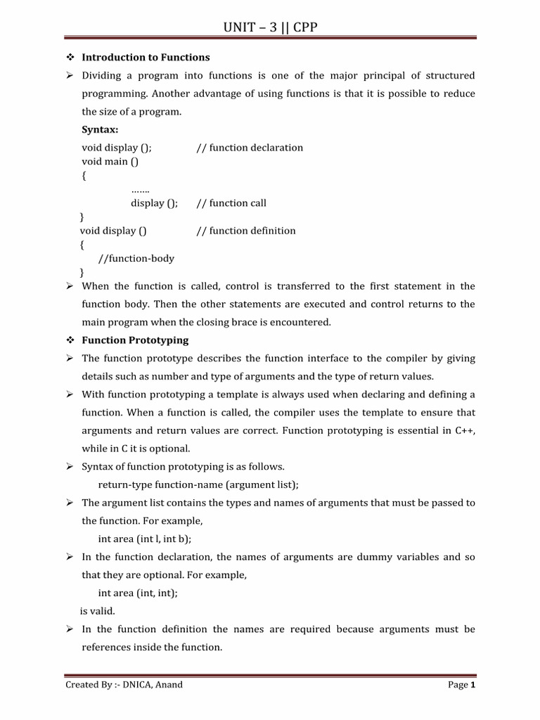 Us03cbca23 CPP Unit 3 Material | PDF