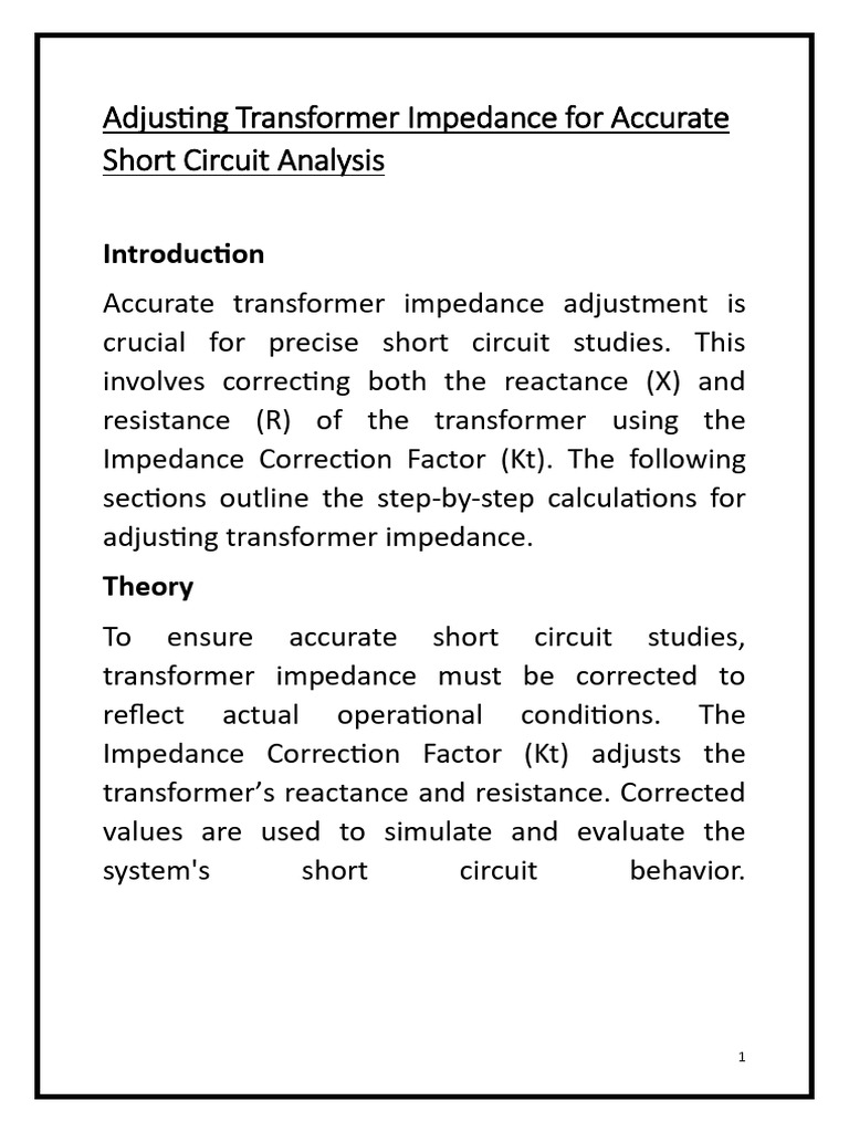 Reactance and Resistance Calculation | PDF