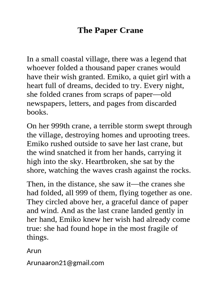 The Paper Crane | PDF
