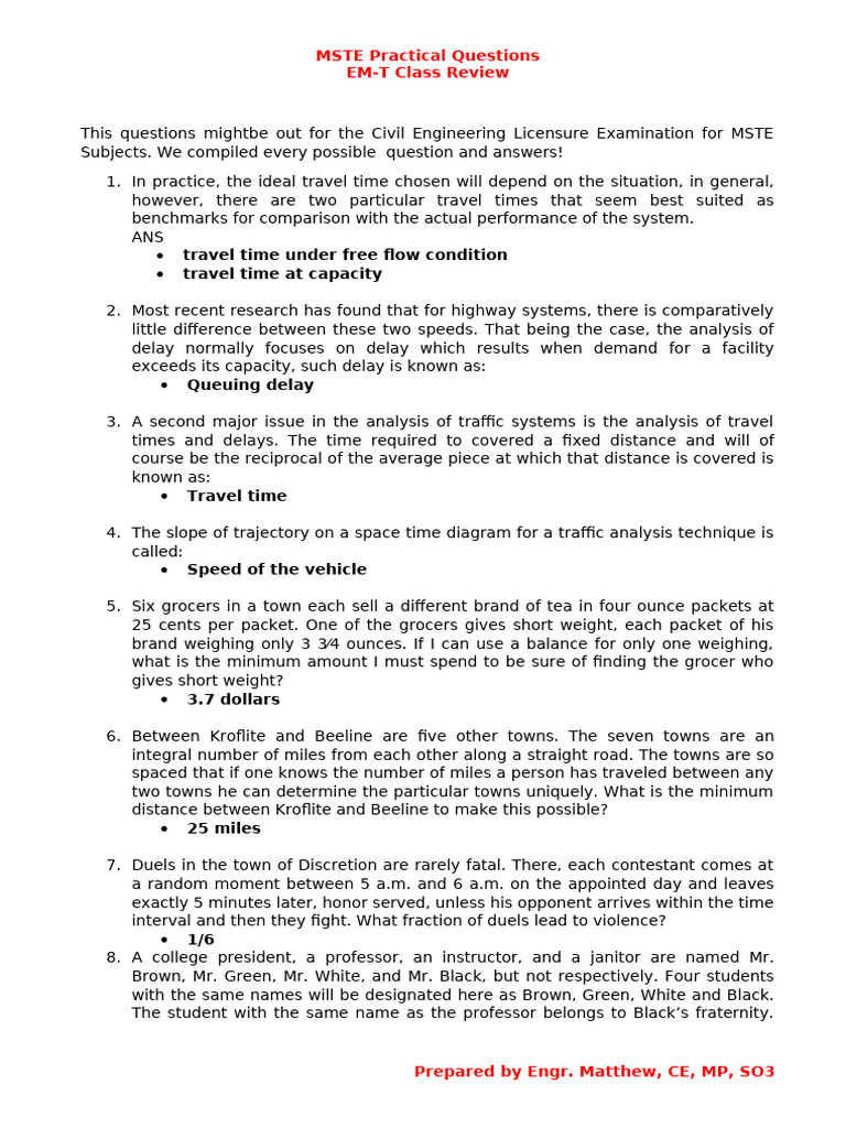 Practical Question by Engr Matthew | PDF