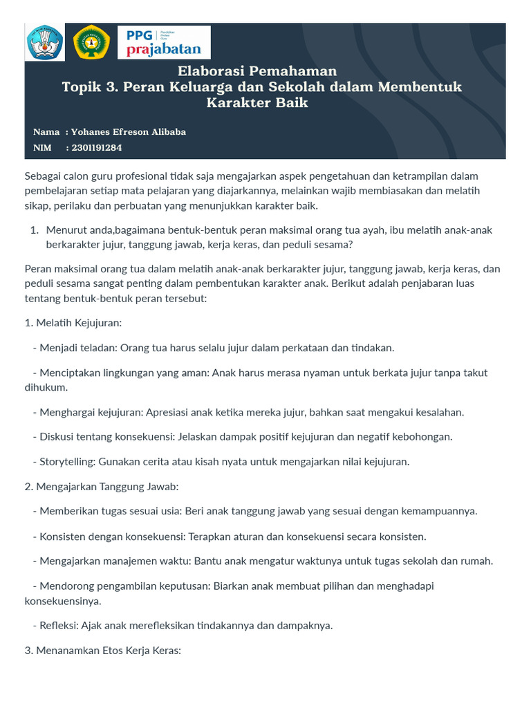 Elaborasi Pemahaman Topik 3 PK | PDF