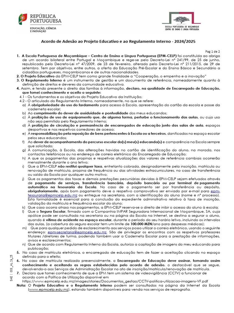 SAE 003 - Acordo de Adesao | PDF