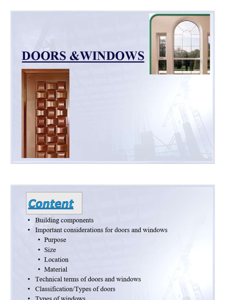 DOORS & WINDOWS_UDP | PDF