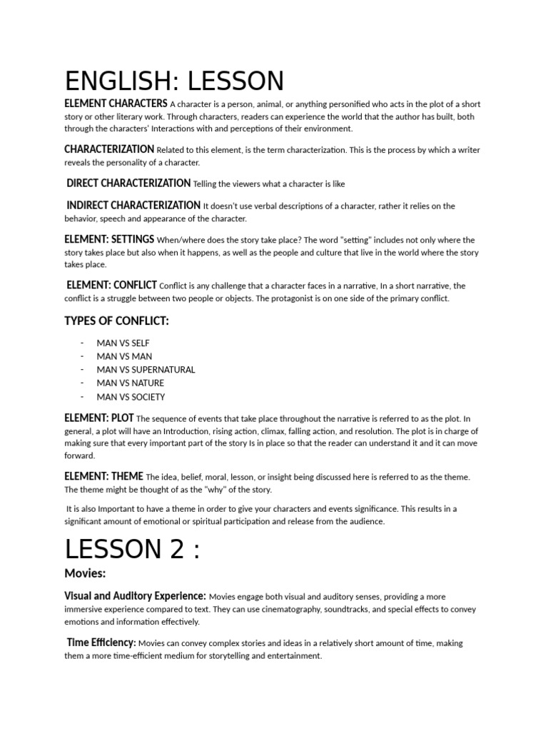 English Lessons | PDF