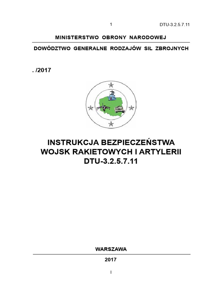 Dtu - 3.2.5.7.11 Instrukcja Bezpieczeå Stwa Wojsk Rakietowych I ...