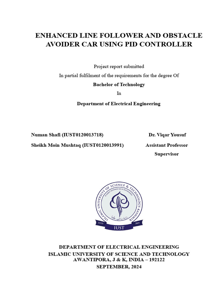 Enhanced Line Follower and Obstacle Avoider Car Using Pid Controller 1 ...
