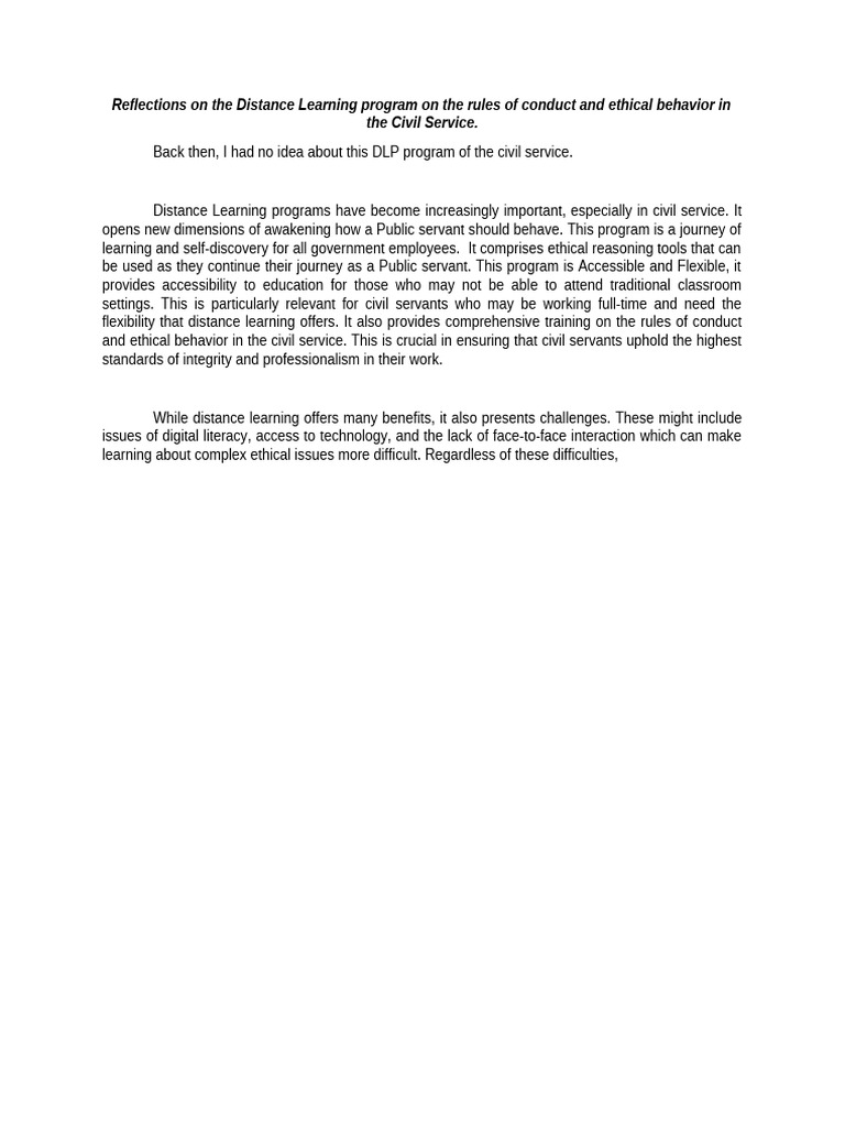 Reflection Program | PDF