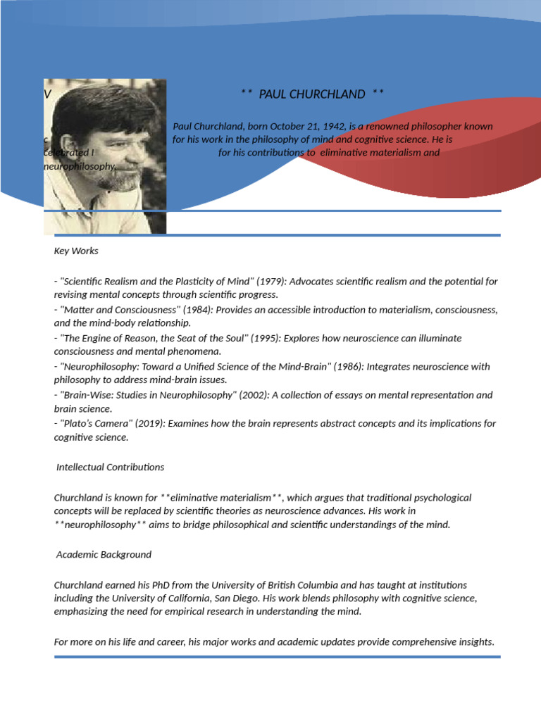 V Paul Churchland | PDF