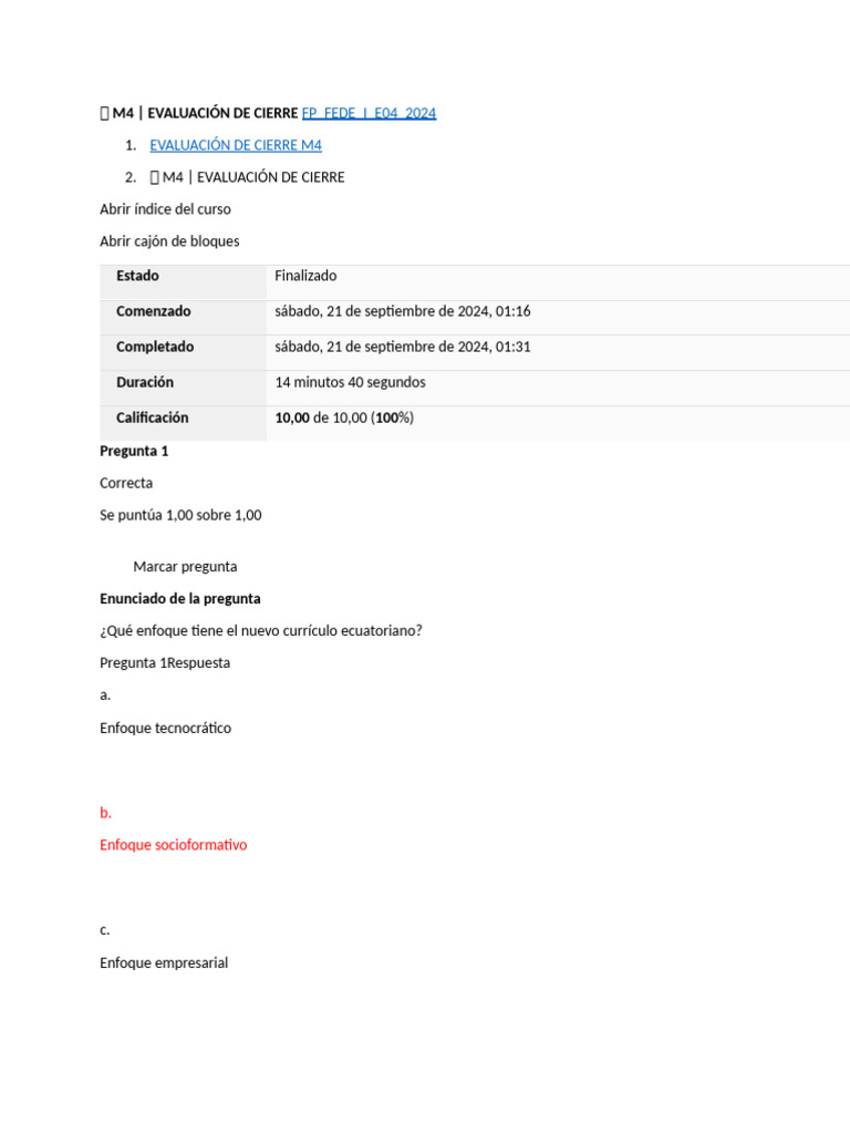 ? M4 Evaluación de Cierre FP - Fede - I - E04 - 2024 | PDF