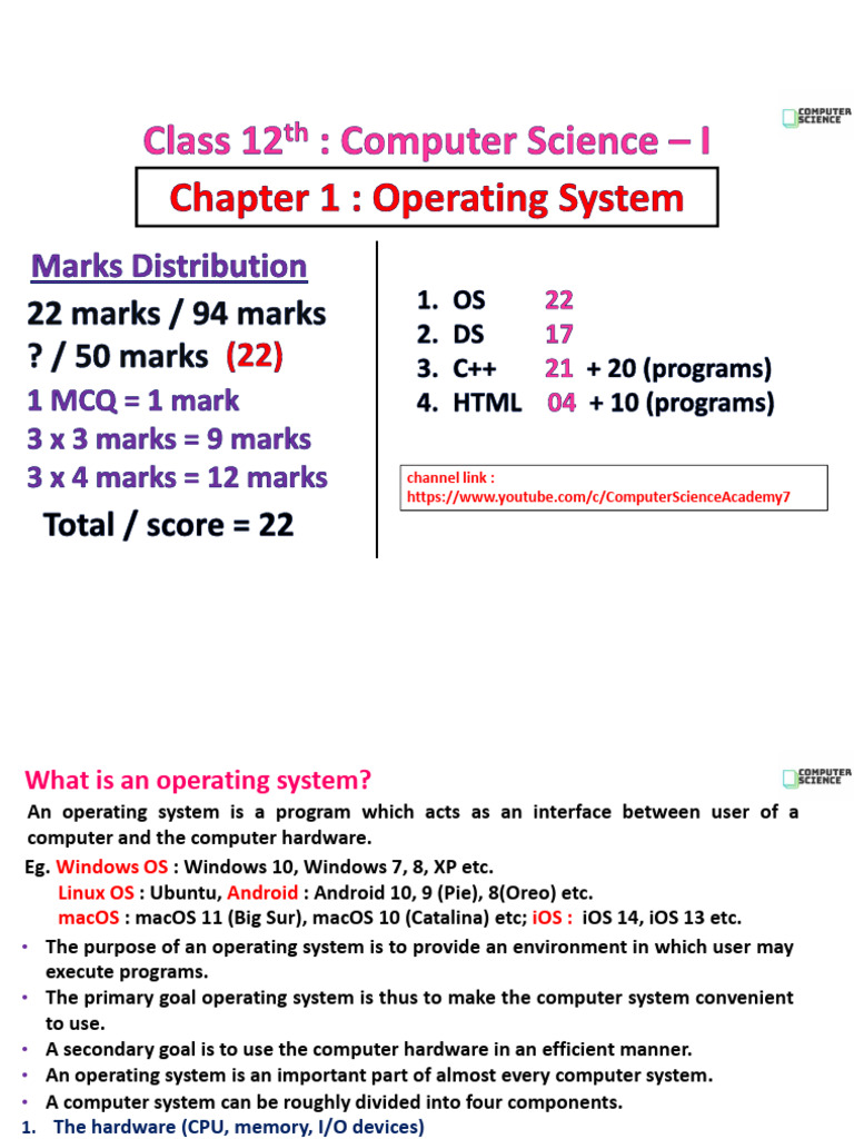 OS Part 1 Introduction | PDF