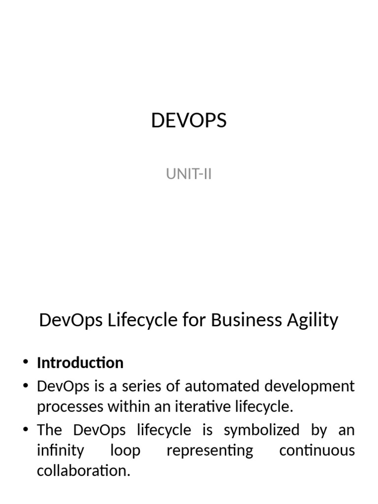 Devops Unit II | PDF