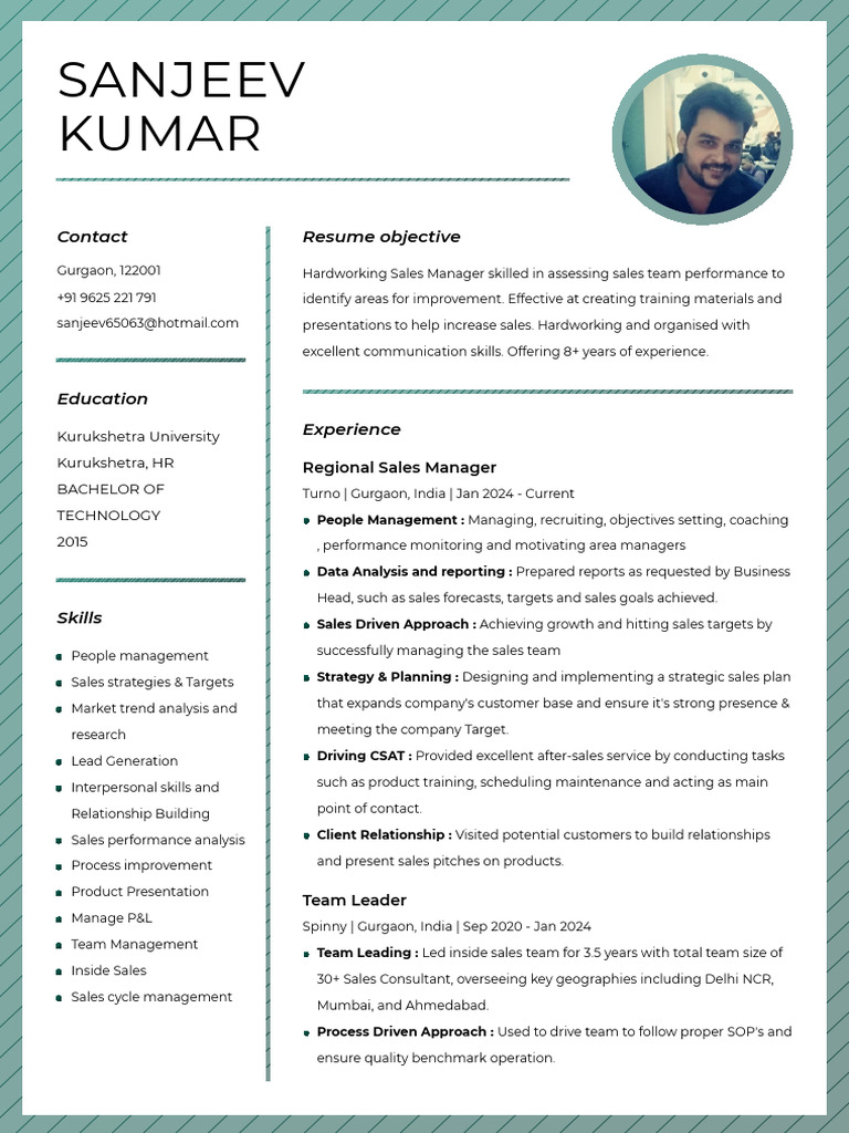 CV Sanjeev Kumar | PDF