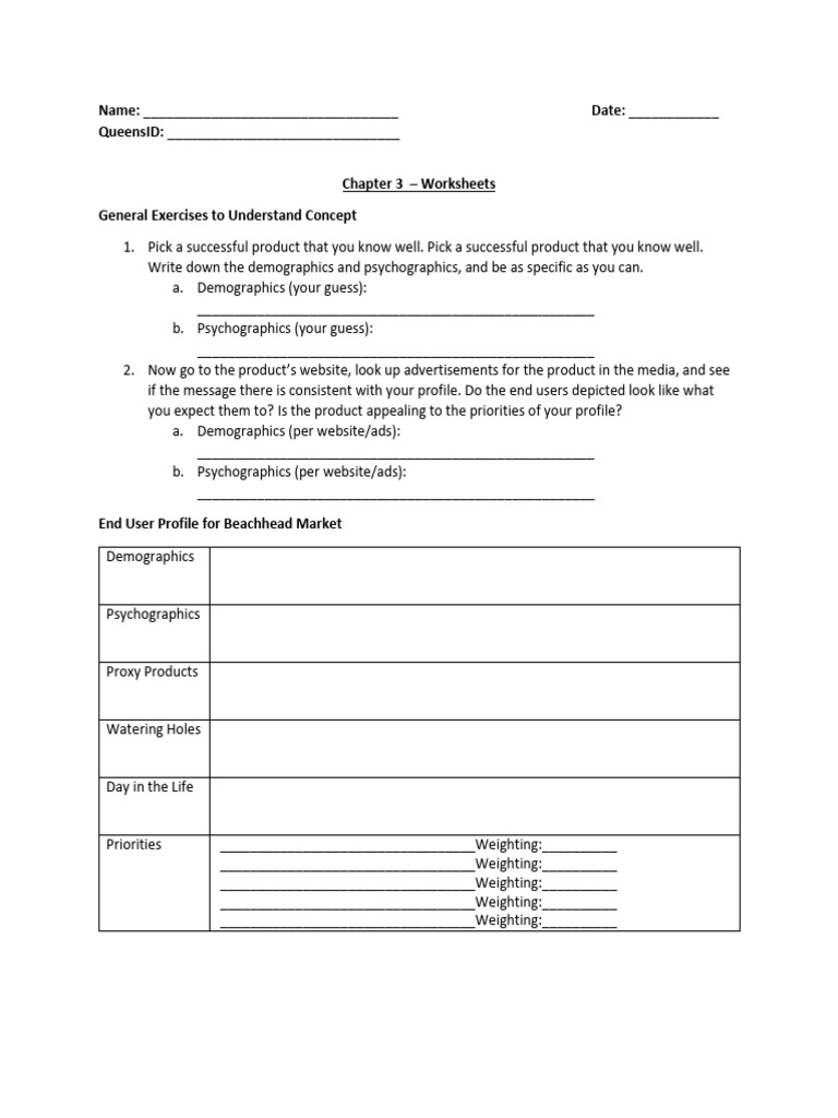 Module 5 - Chapter 3 - Worksheets | PDF