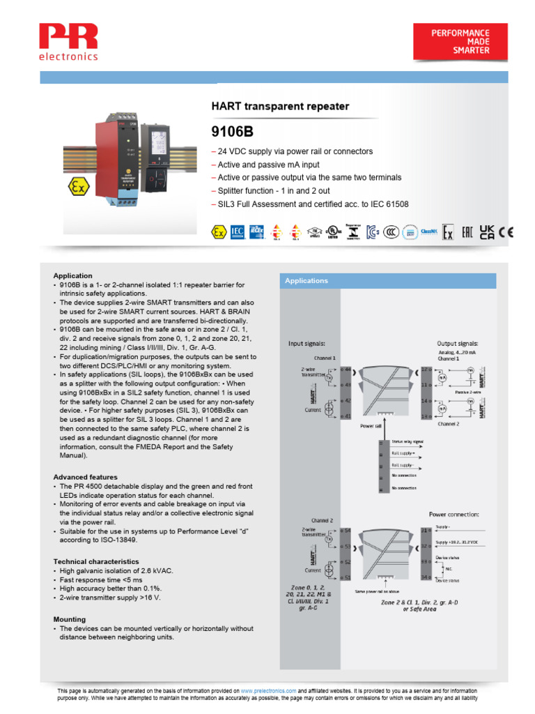 HART Transparent Repeater: Application | PDF