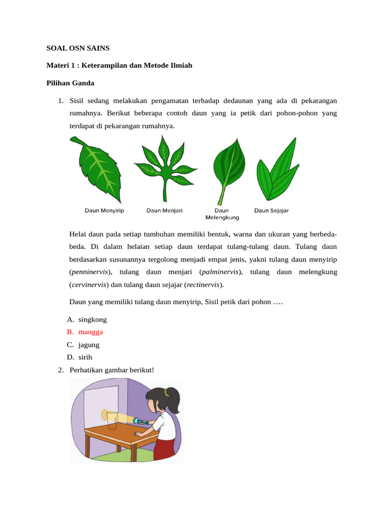 Soal Osn Sains-Widi | PDF