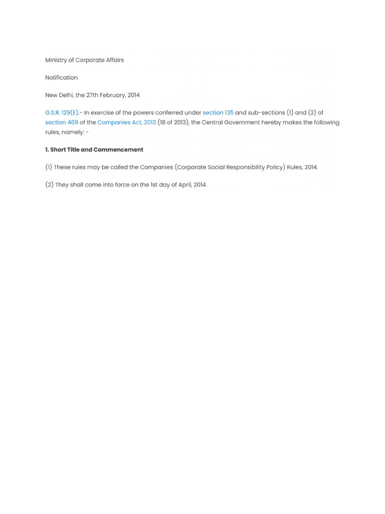 Short Title and Commencement | PDF