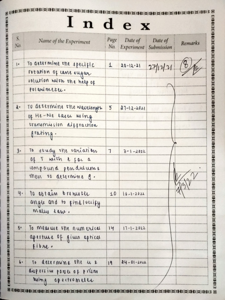 Semester-1 Physics Lab File | PDF