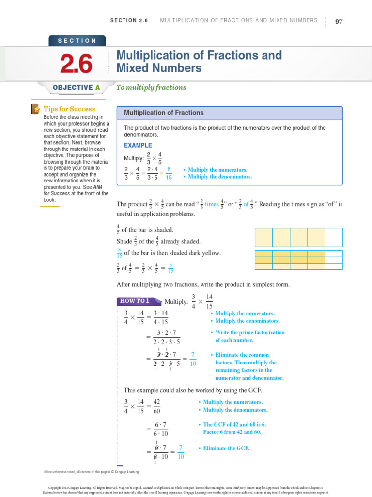 Multiplication of Fractions and Mixed Numbers-1 | PDF