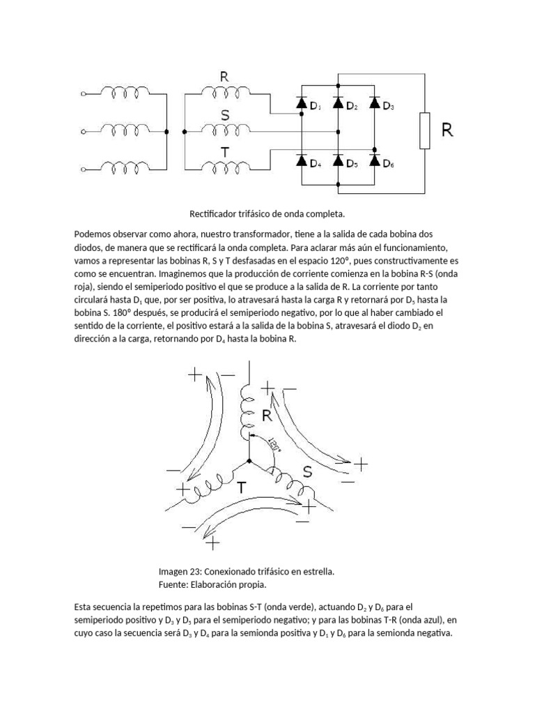 Rectificador Trifásico de Onda Completa | PDF