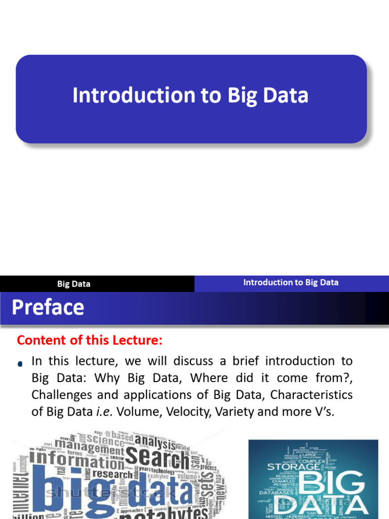 Lecture - 01 - Introduction To Big Data | PDF