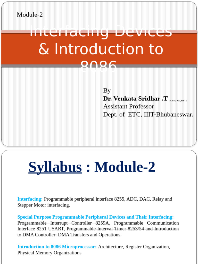 MPMC Module-2 Interfacings and 8086 | PDF MPMC Module-2 Interfacings and 8086 | PDF