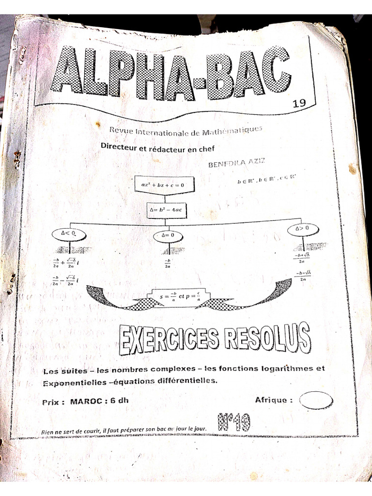 ALPHA BAC Maths Terminale | PDF