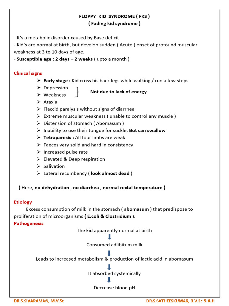 Floppy Kid Syndrome | PDF