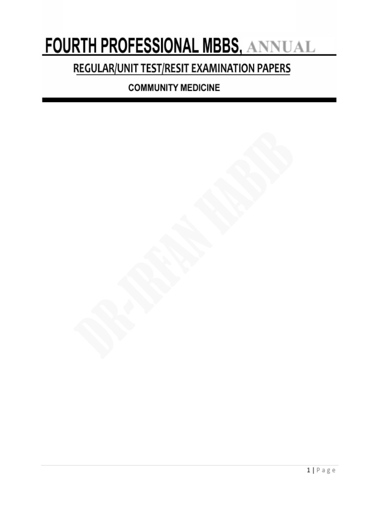 Community Med (3) Bcqs Anu | PDF