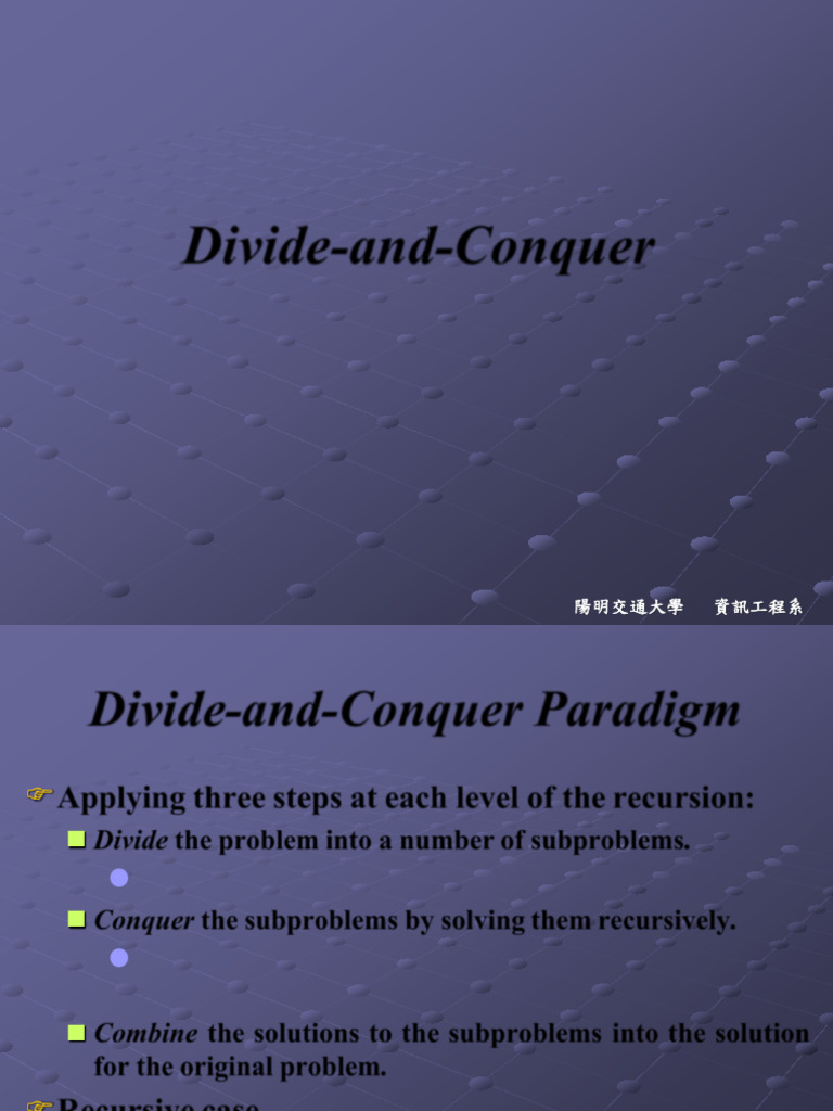 04 - Divide and Conquer | PDF