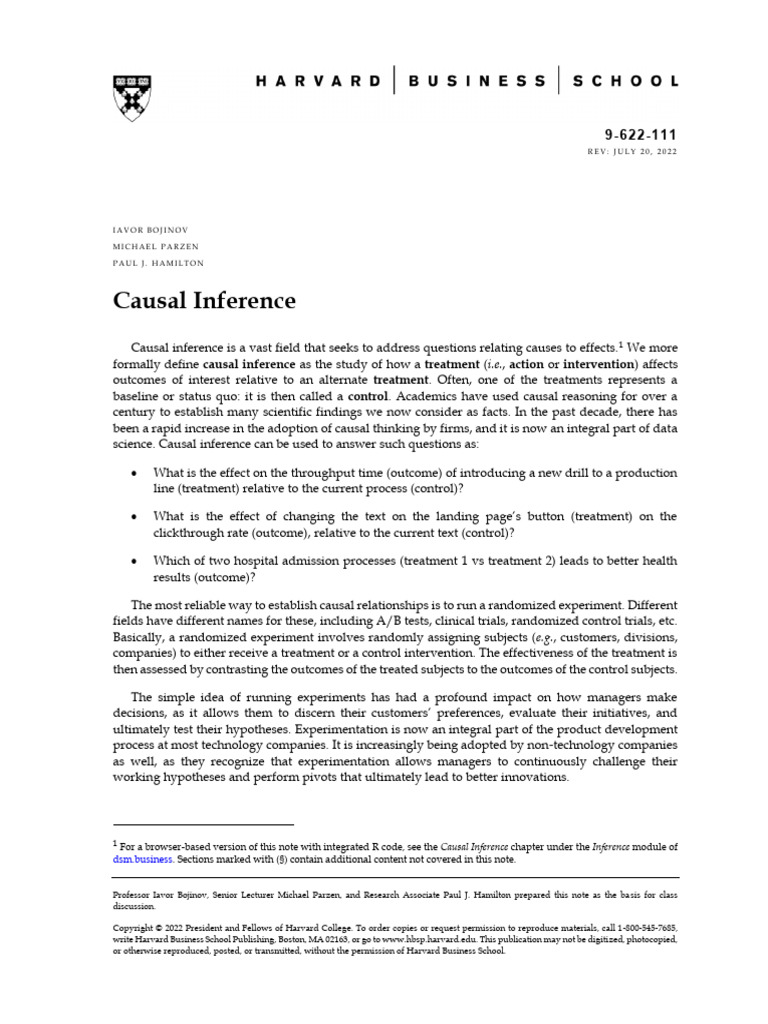 Causal Inferences | PDF